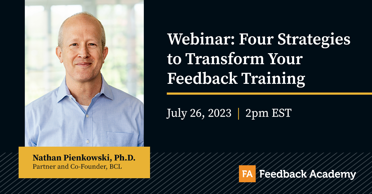 Webinar Recording - Feedback Academy